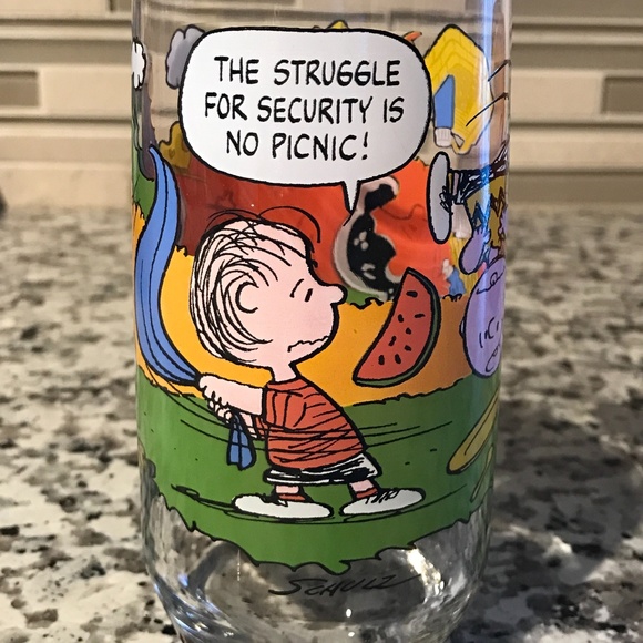McDonald's | Dining | Vintage Peanuts Mcdonalds Glass Camp Snoopy ...